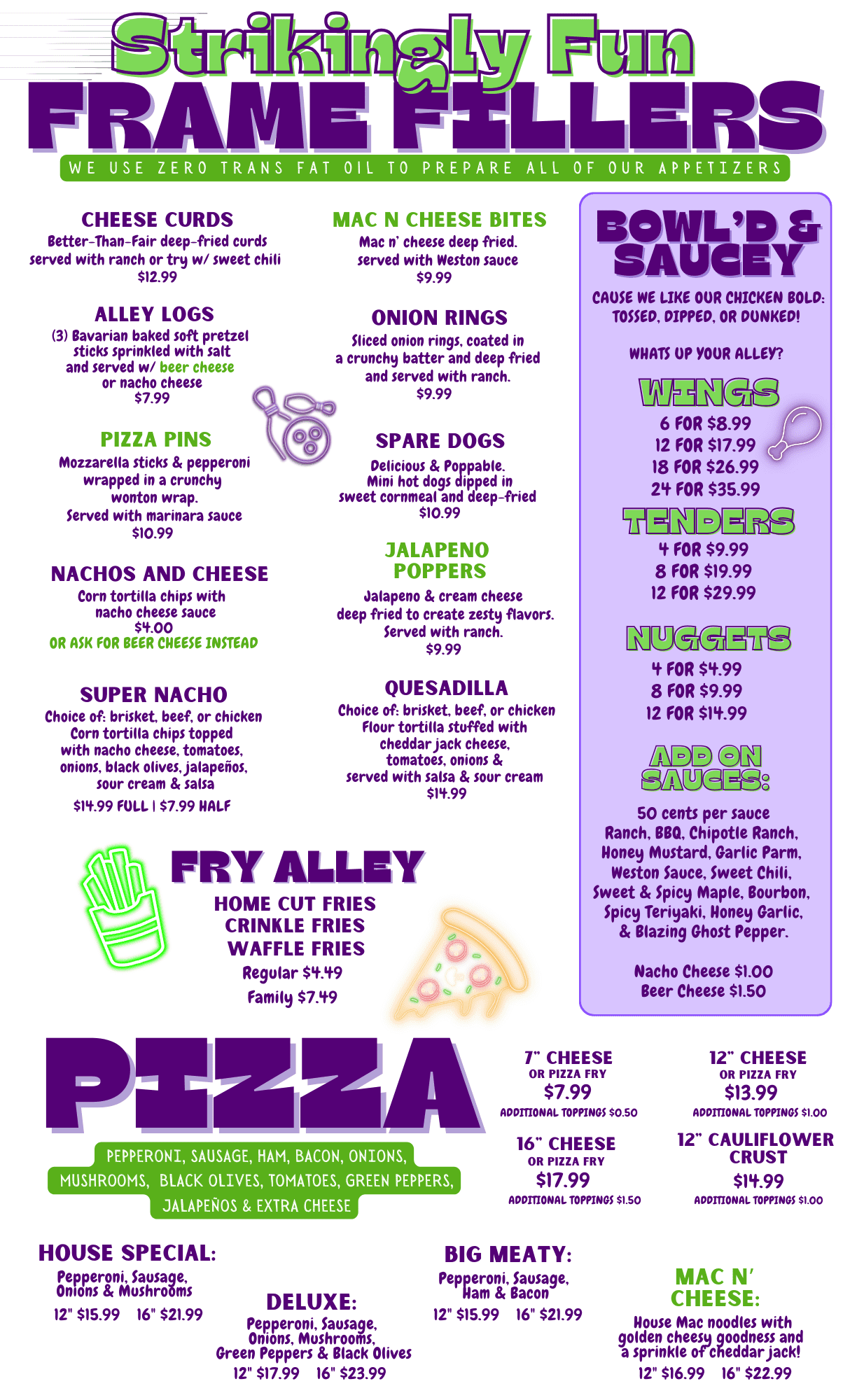 Food | Restaurant | Dale's Weston Lanes | Weston, WI